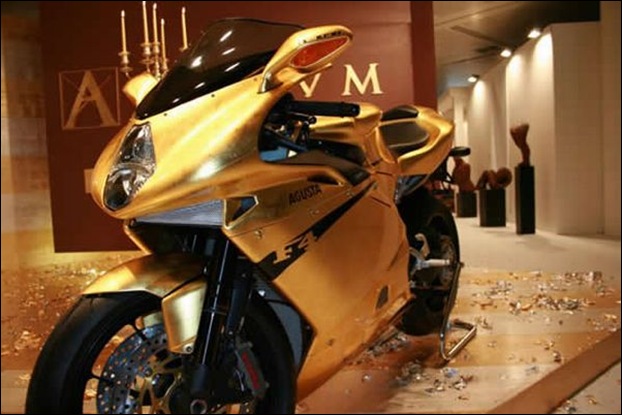 5 Motorcycle covered in Gold, Diamonds and Crystals ~ MegaMachine